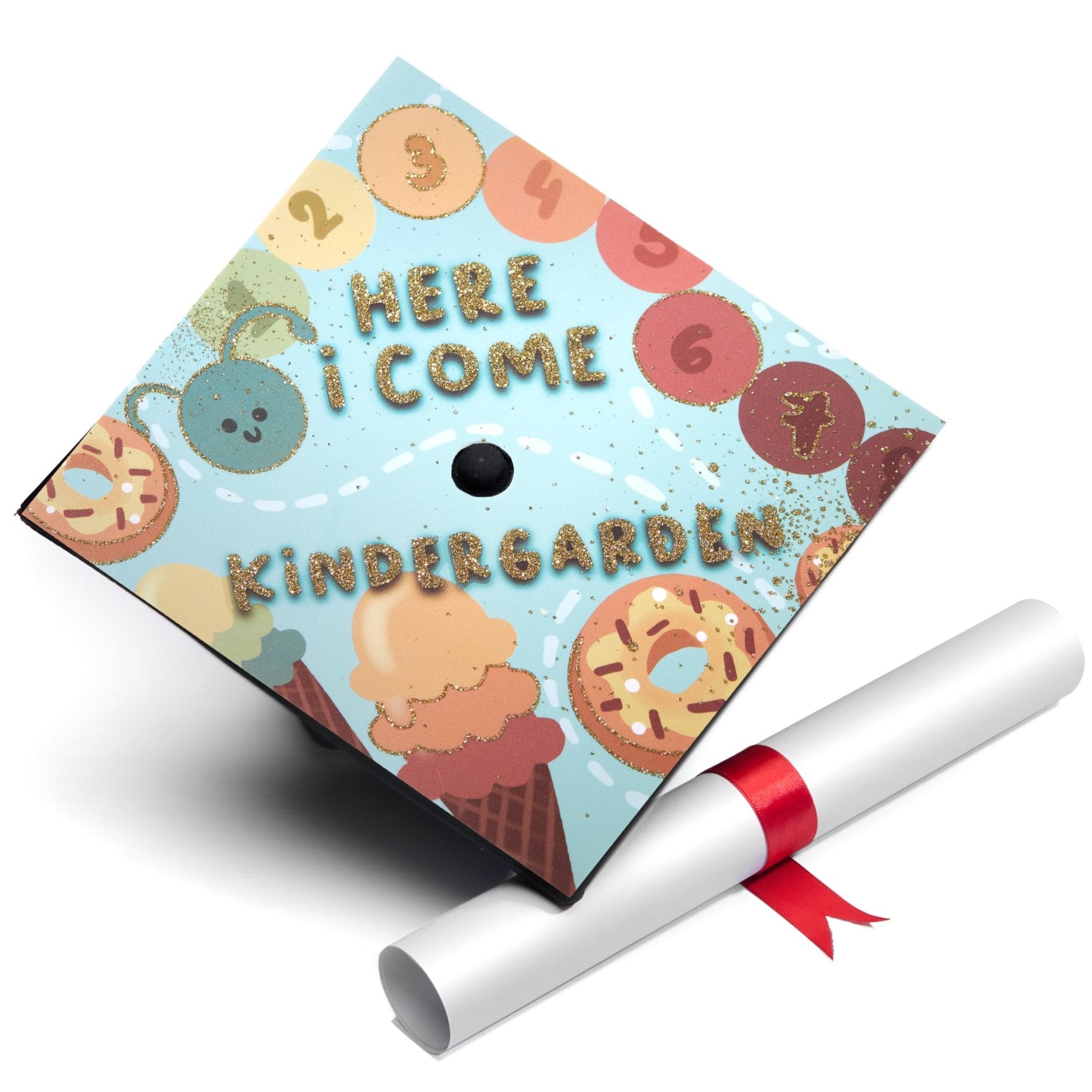Graduation cap topper, Here I come kindergarten, Graduation Cap Decora ...