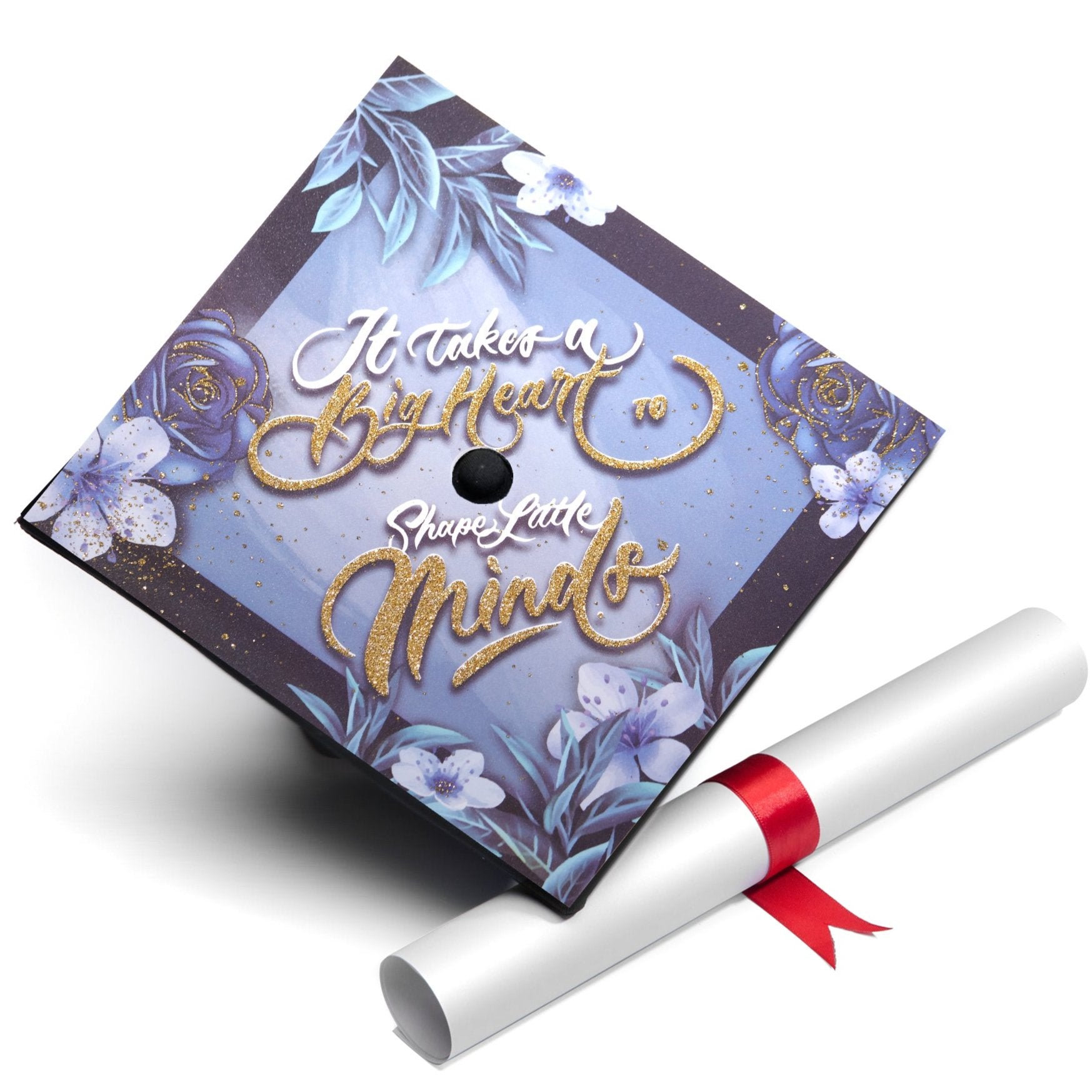 Graduation cap topper, It takes a big heart to shape little minds, Gra ...