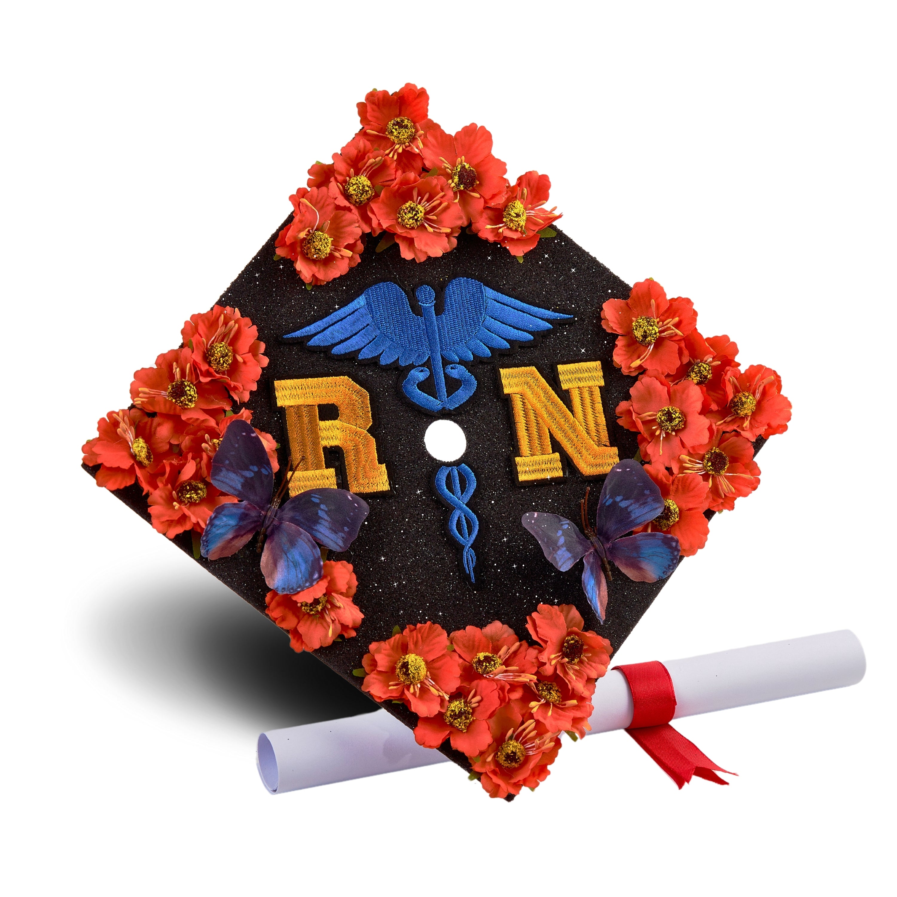 Butterfly Graduation Cap Topper, RN, Graduation Cap Decorations – Once ...