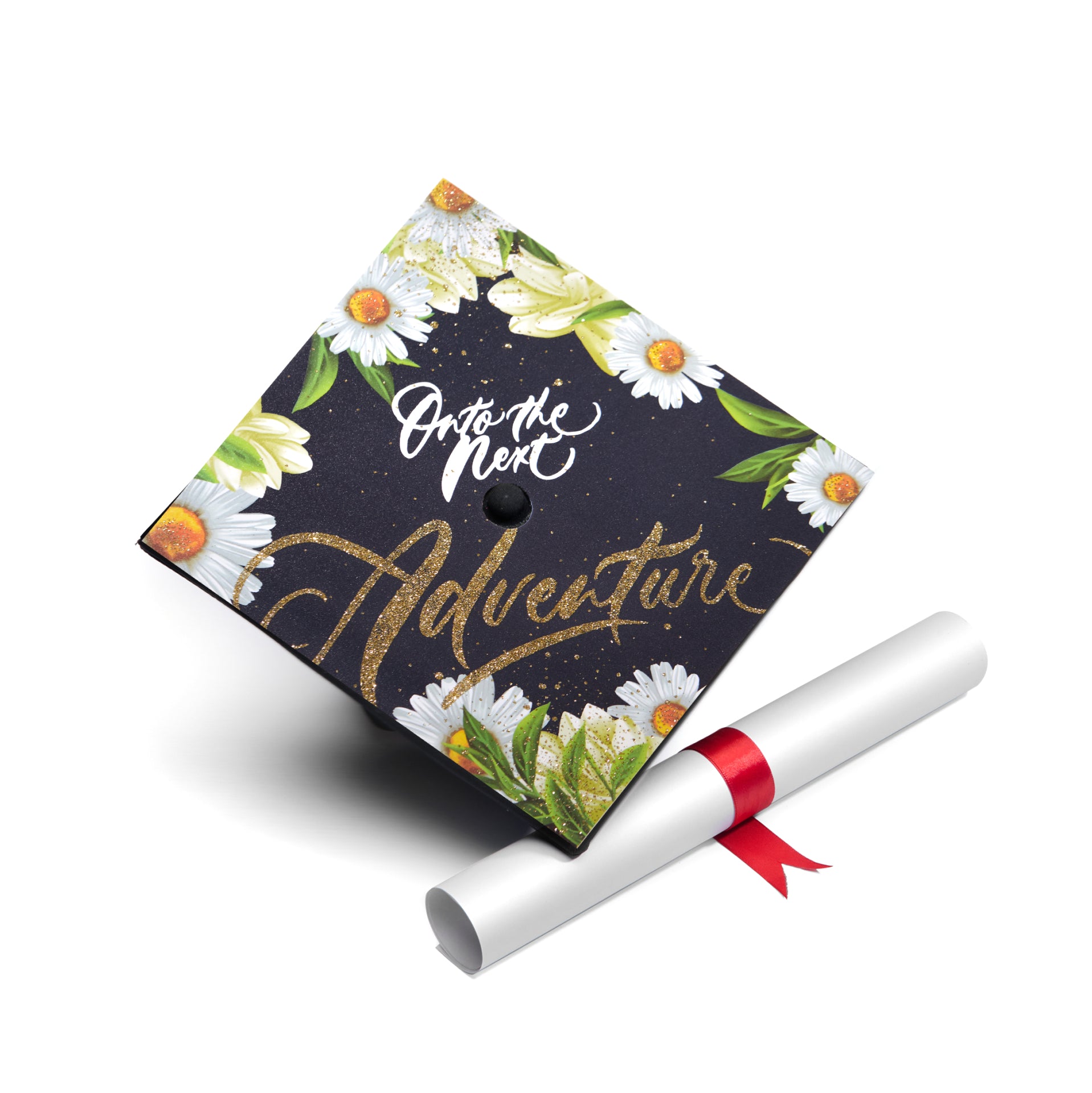 Graduation cap topper art print, On to the next adventure – Once Upon a ...