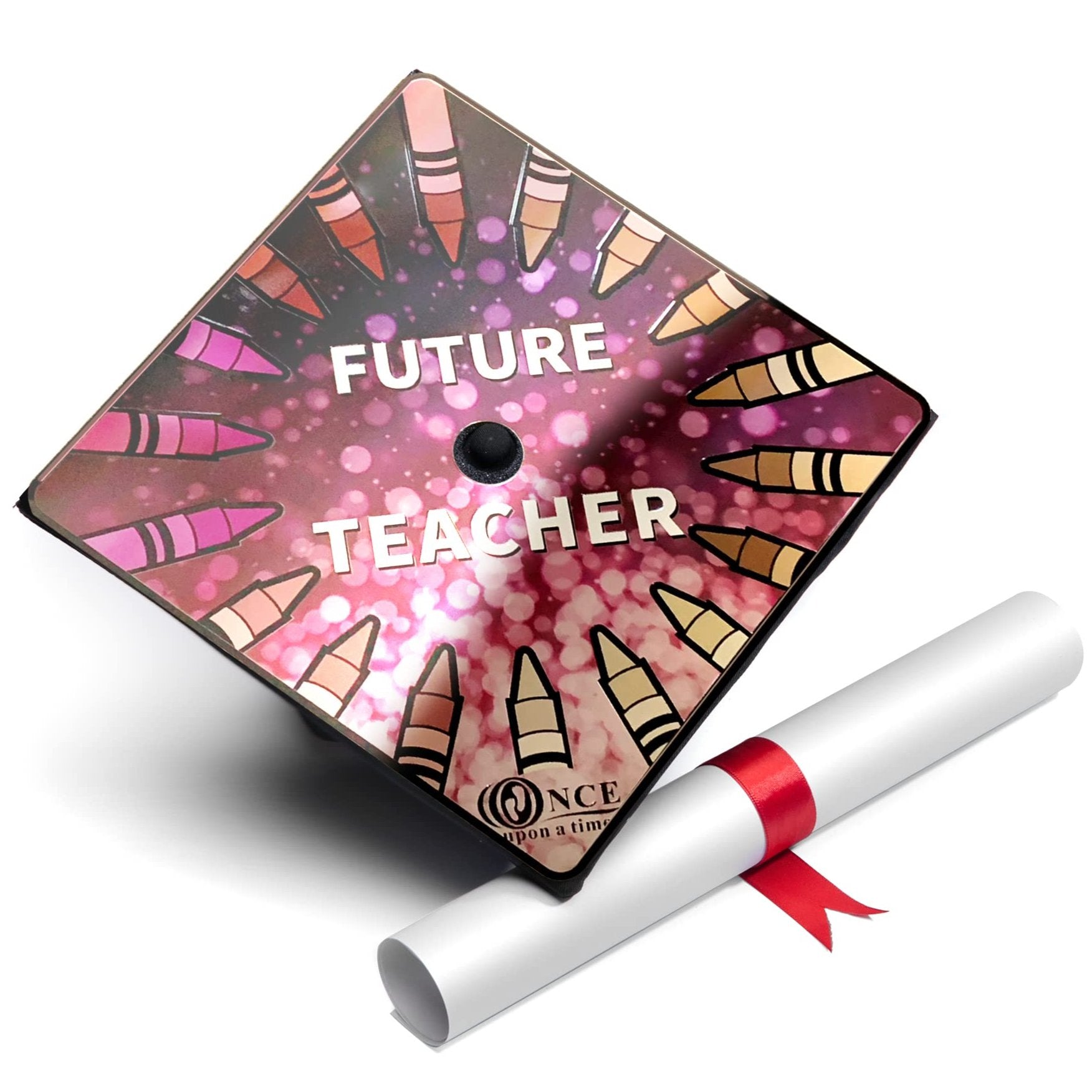 Aluminum Graduation Cap Topper, Future Teacher, Graduation Cap Decorat ...