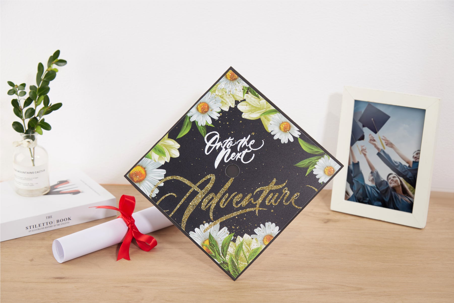 Graduation cap topper art print, On to the next adventure – Once Upon a ...
